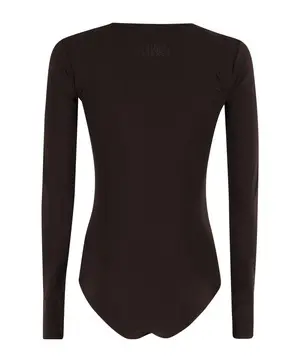 MAISON MARGIELA Long Sleeve Bodysuit - Brown