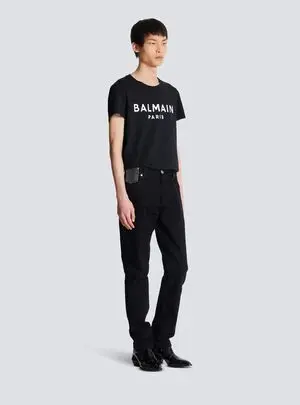 Balmain Embellished Straight Leg Jeans