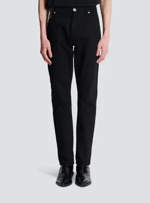 Balmain Embellished Straight Leg Jeans