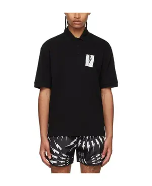 Neil Barrett Logo Short-sleeved Polo Shirt