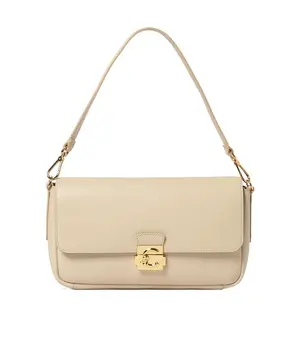 COCCINELLE C-me Lock Large Shoulder Bag - Nude