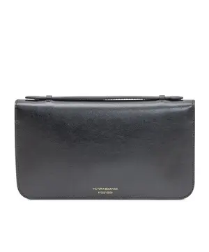 Victoria Beckham Dorian Foldover Top Clutch Bag With Top Handle And Shoulder Strap