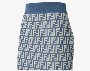 Fendi Ff Jacquard Midi Skirt