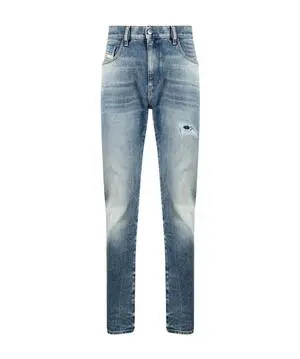 DIESEL® D-strukt Faded Slim Straight Jeans - Blue