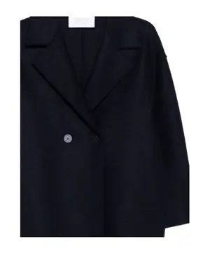 Harris Wharf London Dropped Shoulder Coat - Black