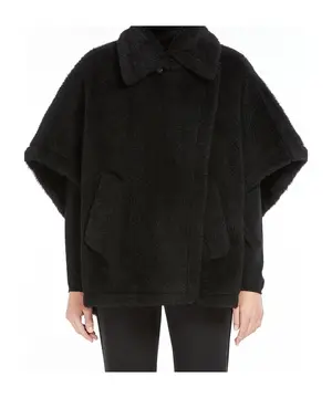 Max Mara Tebe Faux Fur Short-sleeved Coat