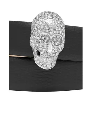 Philipp Plein Skull Buckle Belt