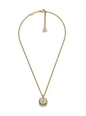 Gucci Crest Pendant Necklace - Golden