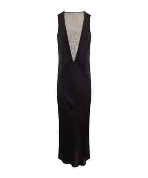 ROTATE BY BIRGER CHRISTENSEN Sequined V-neck Sleeveless Midi Dress