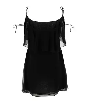 Saint Laurent Sleeveless Ruffled Dress