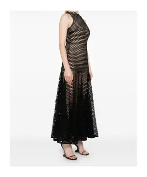 David Koma Sleeveless Round Neck A-line Dress
