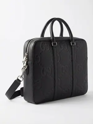 Gucci Jumbo Gg Briefcase - Black