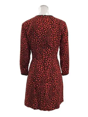 Sportmax Long Sleeve Heart Print Mini Dress