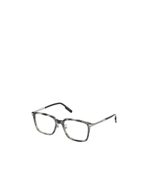 Zegna Geometric Flat Mirror Eyeglasses - Gray