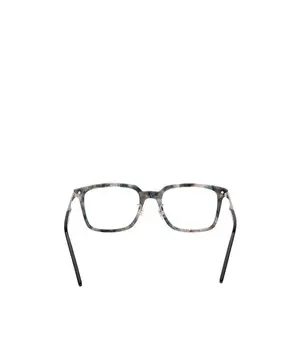 Zegna Geometric Flat Mirror Eyeglasses - Gray