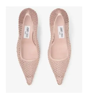 JIMMY CHOO Ixia 95 Pointed Toe Pumps - Nude