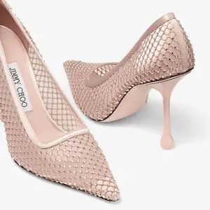 JIMMY CHOO Ixia 95 Pointed Toe Pumps - Nude