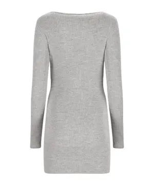 Giuseppe Di Morabito Long-sleeve Dress With Crystal Chain Neckline