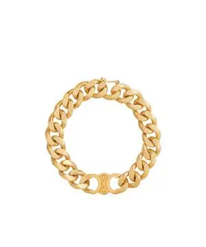 Celine Triomphe Gourmette Bracelet In Brass With Gold Finish - Yellow