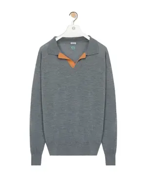 Loewe Wool Polo Sweater With Contrast Placket
