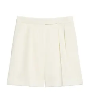Max Mara Priamo Trumpet-shaped Mid-rise Shorts - White