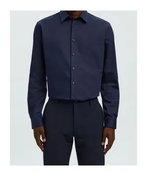 SELECTED Striped Button-up Shirt - Black
