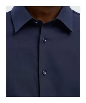 SELECTED Striped Button-up Shirt - Black