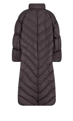 Khaite High Neck Padded Zip Up Longline Jacket