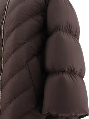 Khaite High Neck Padded Zip Up Longline Jacket