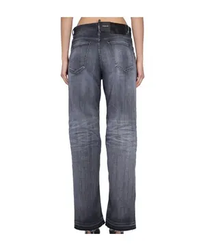 Dsquared2 Logo Patch Straight-leg Jeans