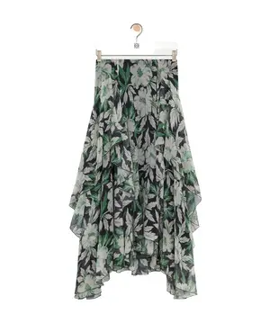 Loewe Floral Print Ruffled Skirt - Multicolor