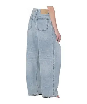 HAIKURE Wide-leg Jeans With Whiskering Effect - Gray