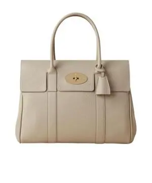 Mulberry Pebbled Textured Detail Top-handle Tote Bag
