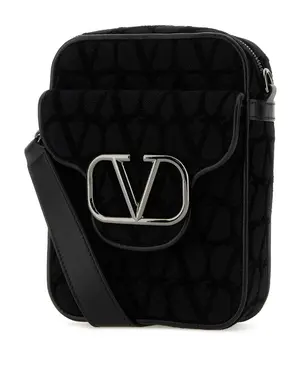 Valentino Garavani Toile Iconographe Small Crossbody Bag - Black