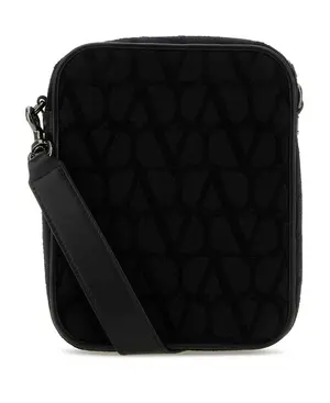 Valentino Garavani Toile Iconographe Small Crossbody Bag - Black