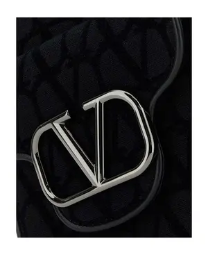 Valentino Garavani Toile Iconographe Small Crossbody Bag - Black