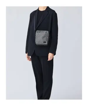 Issey Miyake Geometric Design Cross Body Bag