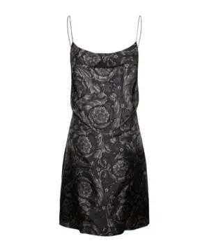 Versace Printed Suspender Dress - Black