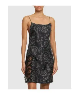 Versace Printed Suspender Dress