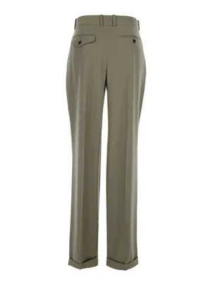 THE ROW Sorina Pleated Turn-up Pants