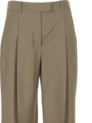 THE ROW Sorina Pleated Turn-up Pants