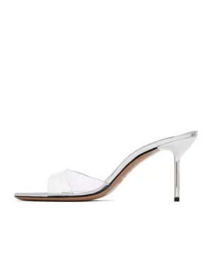Paris Texas Lidia Almond Open Toe Sandals - Silver
