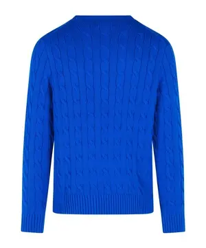 Polo Ralph Lauren Cable Knit Flag Jumper - Blue