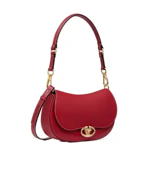 Valentino Garavani Vlogo Signature Foldover Small Shoulder Bag - Red