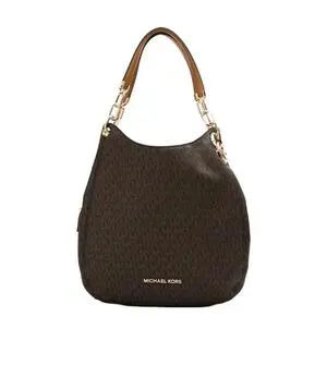 Michael Kors Lillie Monogram Large Shoulder Bag - Black