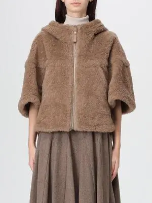 Max Mara Zip-up Hooded Jacket - Brown
