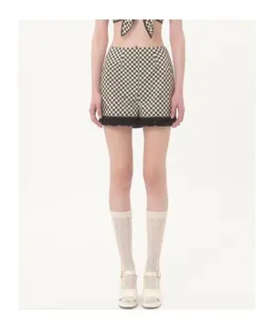 Valentino Garavani Polka Dot Print Poplin Shorts With Ruffled Edges