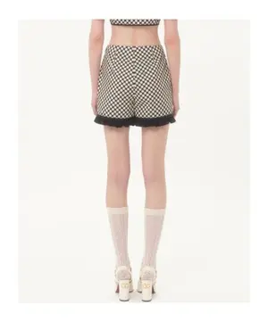 Valentino Garavani Polka Dot Print Poplin Shorts With Ruffled Edges
