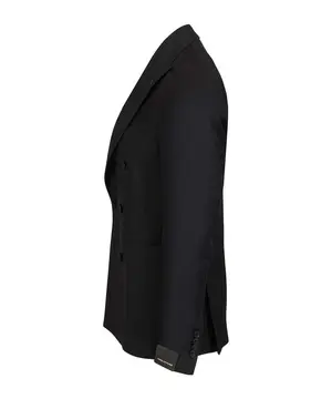 Tagliatore Double-breasted Herringbone Blazer - Black