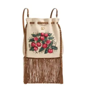 Valentino Garavani Embellished Cherry Bucket Bag